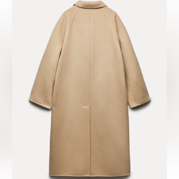 Zara | Jackets & Coats | Double Faced Wool Blend Coat Zw Collection ...
